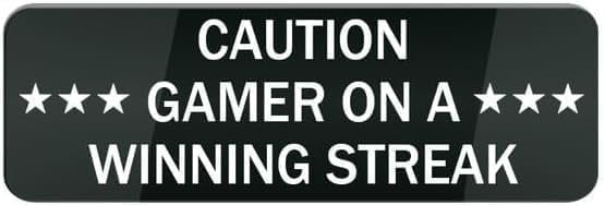 Acrylic Plastic Signs 3x8 Inch Caution Gamer On A Winning Streak Fade ...
