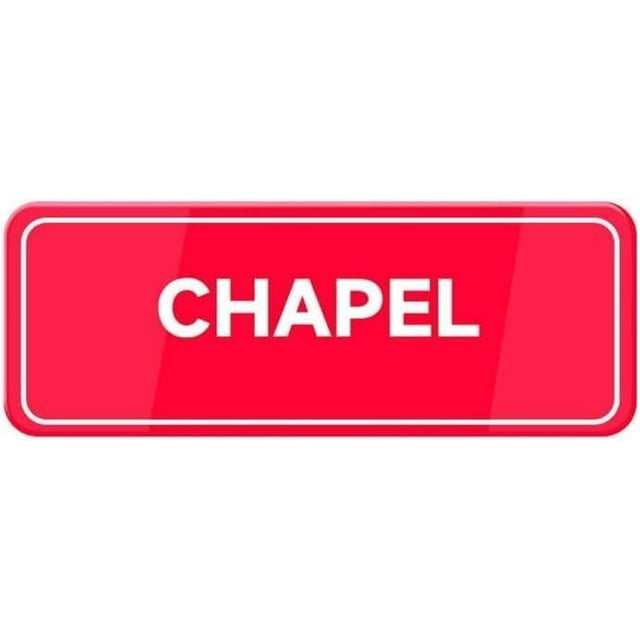 Acrylic Plastic Signs 3x8 Inch Chapel Sign Acrylic Warning Sign Door ...