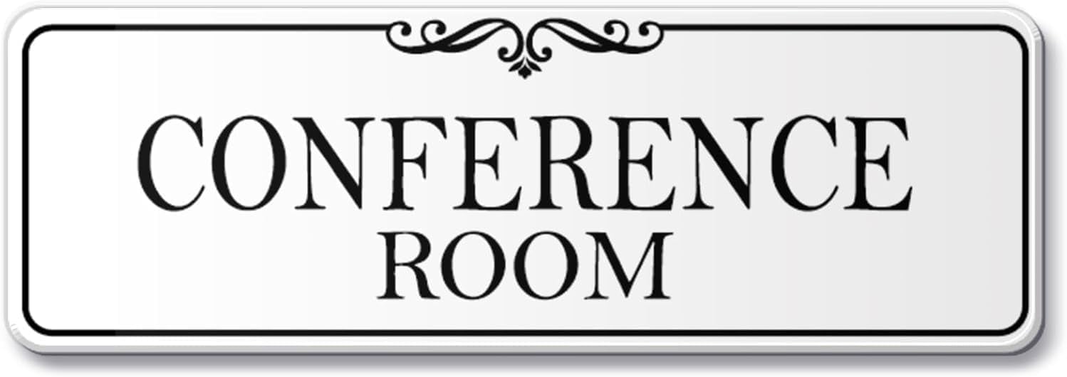 Acrylic Plastic Signs 3x8 Inch Conference Room Sign Acrylic Self Stick ...