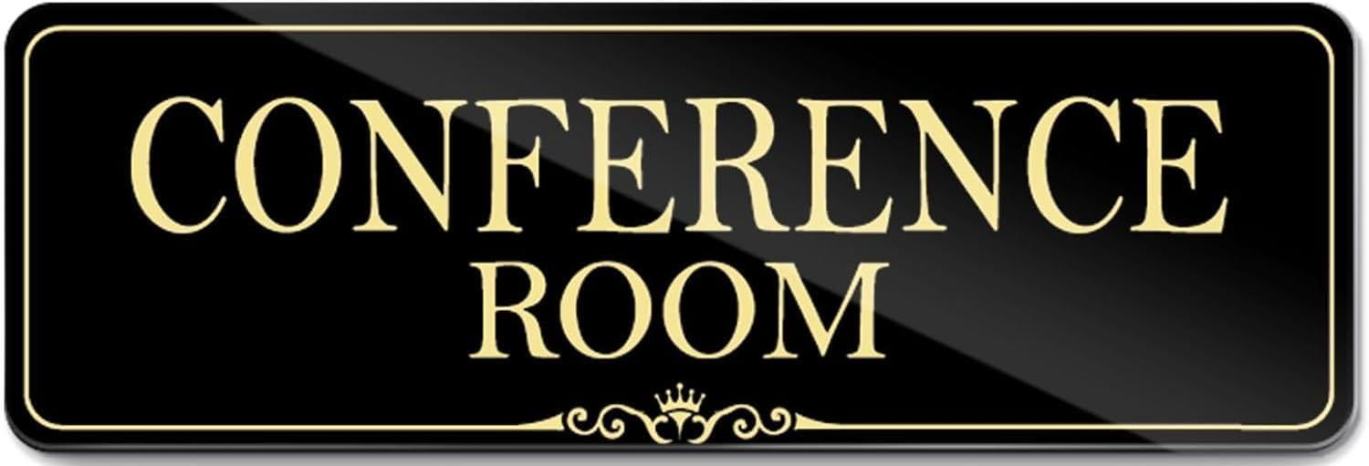 Acrylic Plastic Signs 3x8 Inch Conference Room Sign Acrylic Self Stick ...
