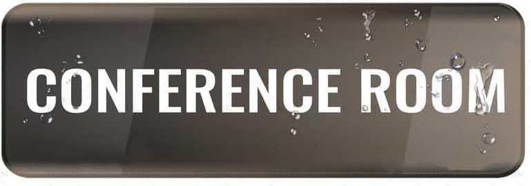 Acrylic Plastic Signs 3x8 Inch Conference Room Sign On The Back Fade ...