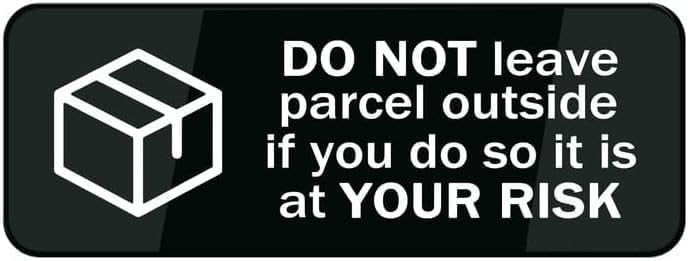 Acrylic Plastic Signs 3x8 Inch Courier Do Not Leave Parcels Outside ...