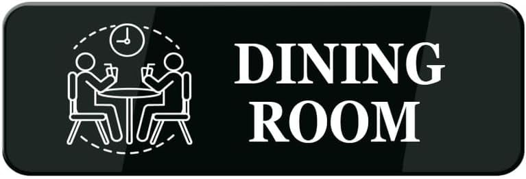 Acrylic Plastic Signs 3x8 Inch Dining Room Sign Signage Whiteblack ...