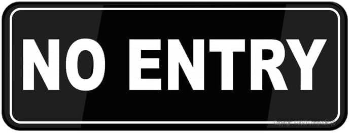 Acrylic Plastic Signs 3x8 Inch For Door Acrylic Plastic Warning No ...