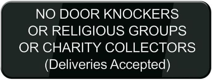Acrylic Plastic Signs 3x8 Inch No Door Knockers Or Religious Groups Or ...