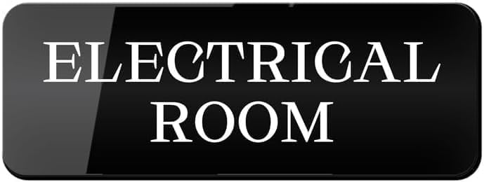 Acrylic Plastic Signs 3x8 Inch Electrical Room Long Lasting With Double ...