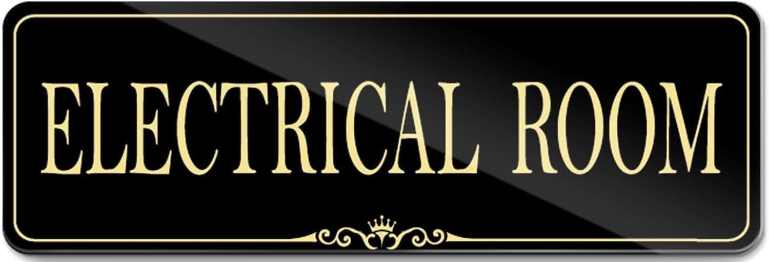 Acrylic Plastic Signs 3x8 Inch Electrical Room Sign Acrylic Self Stick ...