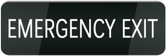 Acrylic Plastic Signs 3x8 Inch Emergency Exit Sign For Front Door Signs ...