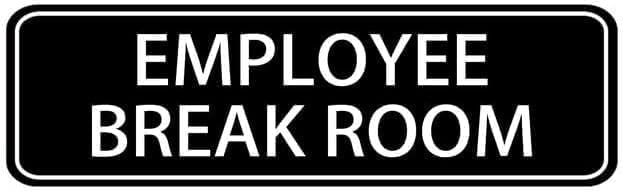 Acrylic Plastic Signs 3x8 Inch Employee Break Room Acrylic Sign For ...