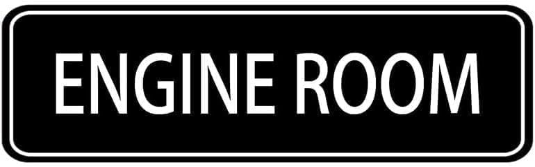 Acrylic Plastic Signs 3x8 Inch Engine Room Sign Acrylic Plaque For Door ...