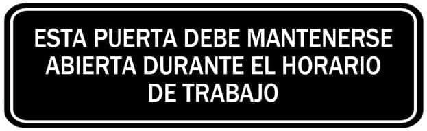 Acrylic Plastic Signs 3x8 Inch Esta Puerta Debe Mantenerse Abierta ...
