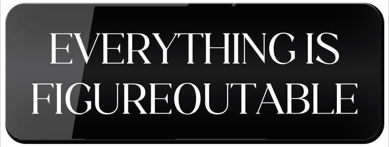 Acrylic Plastic Signs 3x8 Inch Everything Is Figureoutable Sign Acrylic ...