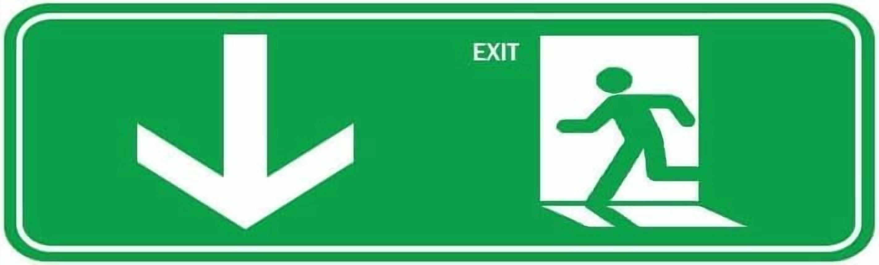 Acrylic Plastic Signs 3x8 Inch Exit 4 Sign Self For Home And Business ...