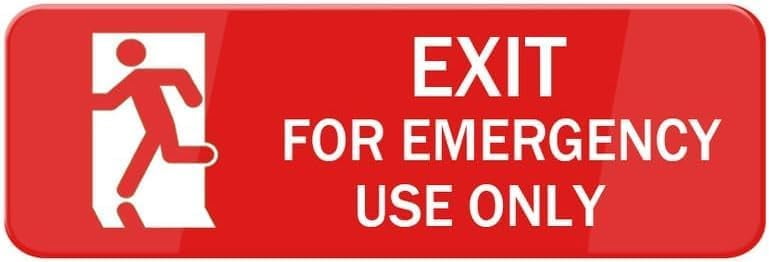 Acrylic Plastic Signs 3x8 Inch Exit For Emergency Use Only Sign For ...