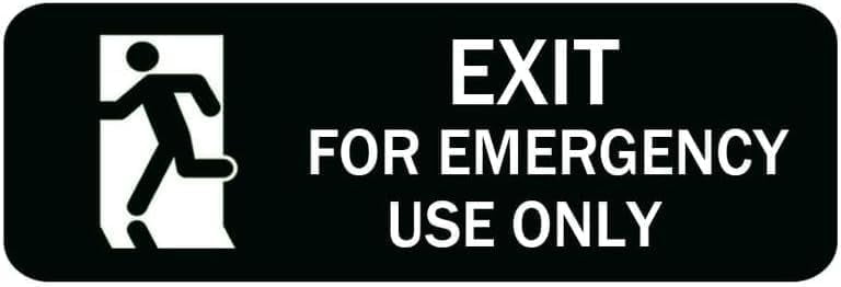 Acrylic Plastic Signs 3x8 Inch Exit For Emergency Use Only Sign ...