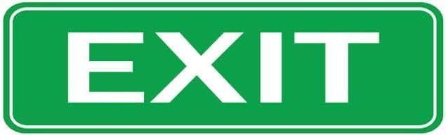 Acrylic Plastic Signs 3x8 Inch Exit Sign For House Door Plastic Self ...