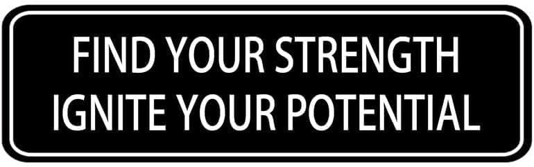 Acrylic Plastic Signs 3x8 Inch Find Your Strength Ignite Your Potential ...