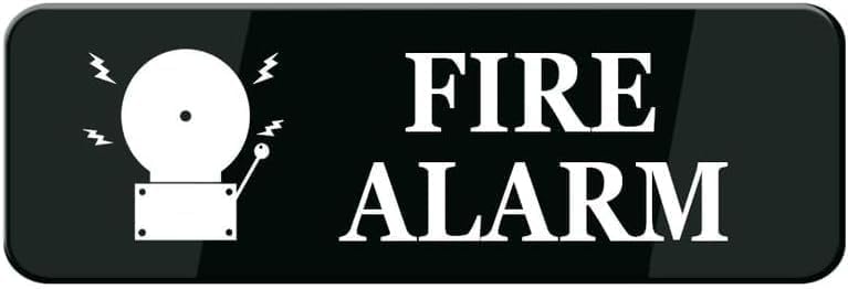 Acrylic Plastic Signs 3x8 Inch Fire Alarm Sign Stickers Acrylic Plaque ...