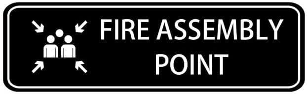 Acrylic Plastic Signs 3x8 Inch Fire Assembly Point Acrylic Sign For ...