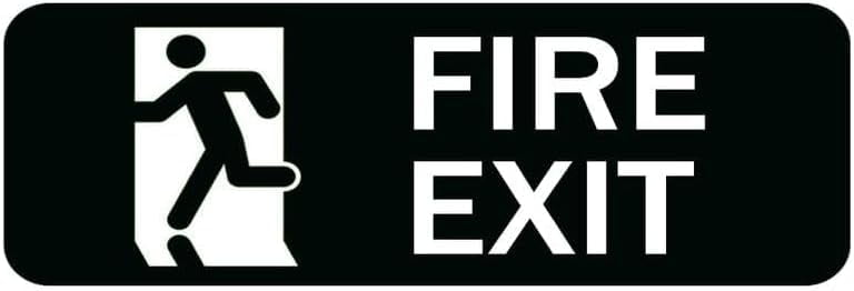 Acrylic Plastic Signs 3x8 Inch Fire Exit Sign Stickers Acrylic Plaque ...