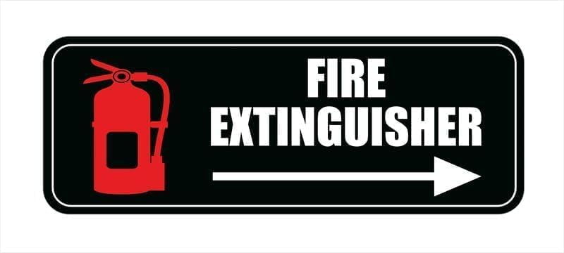 Acrylic Plastic Signs 3x8 Inch Fire Extinguisher Acrylic Sign For Home ...