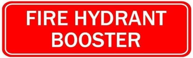 Acrylic Plastic Signs 3x8 Inch Fire Hydrant Booster Sign For House Door ...