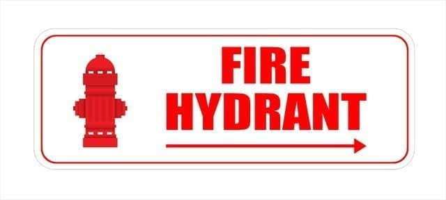 Acrylic Plastic Signs 3x8 Inch Fire Hydrant Graphic Self Signs For ...