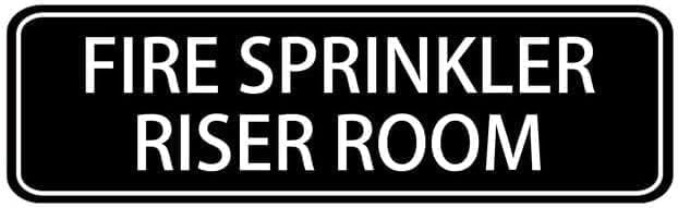 Acrylic Plastic Signs 3x8 Inch Fire Sprinkler Riser Room Acrylic Sign ...