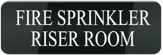 Acrylic Plastic Signs 3x8 Inch Fire Sprinkler Riser Room Sign For Front ...