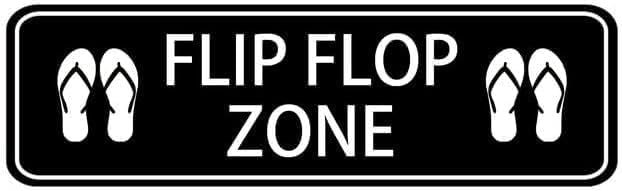Acrylic Plastic Signs 3x8 Inch Flip Flop Zone Acrylic Sign For Office ...