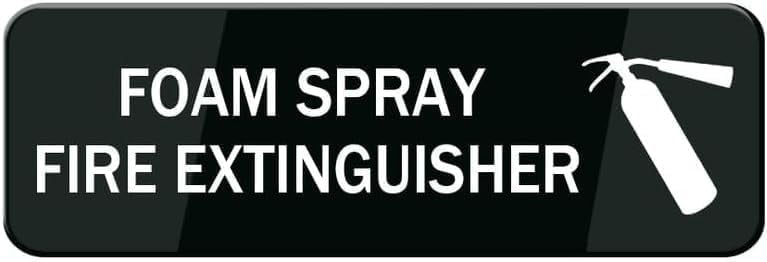 Acrylic Plastic Signs 3x8 Inch Foam Spray Fire Extinguisher Sign For ...