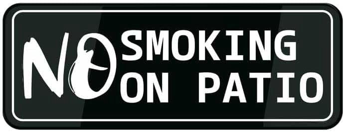 Acrylic Plastic Signs 3x8 Inch For Door No Smoking On Patio Sign Long ...
