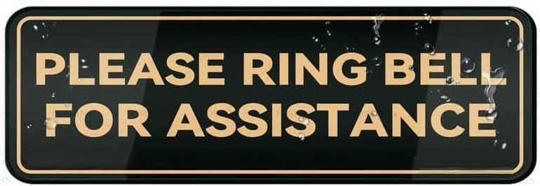 Acrylic Plastic Signs 3x8 Inch For Wall Fancy Please Ring Bell For ...
