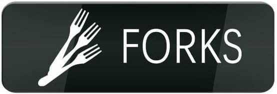 Acrylic Plastic Signs 3x8 Inch Forks Small Rectangular Sign For House ...