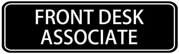 Acrylic Plastic Signs 3x8 Inch Front Desk Associate Acrylic Sign Plaque ...