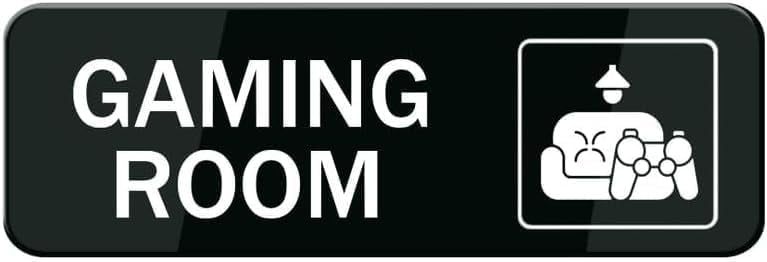 Acrylic Plastic Signs 3x8 Inch Gaming Room Sign Stickers Acrylic Plaque ...