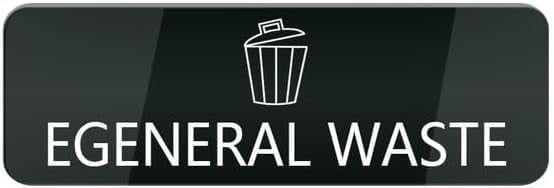 Acrylic Plastic Signs 3x8 Inch General Waste Sign For Front Door Signs ...
