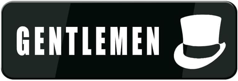 Acrylic Plastic Signs 3x8 Inch Gentlemen Sign For Door Acrylic Plastic ...