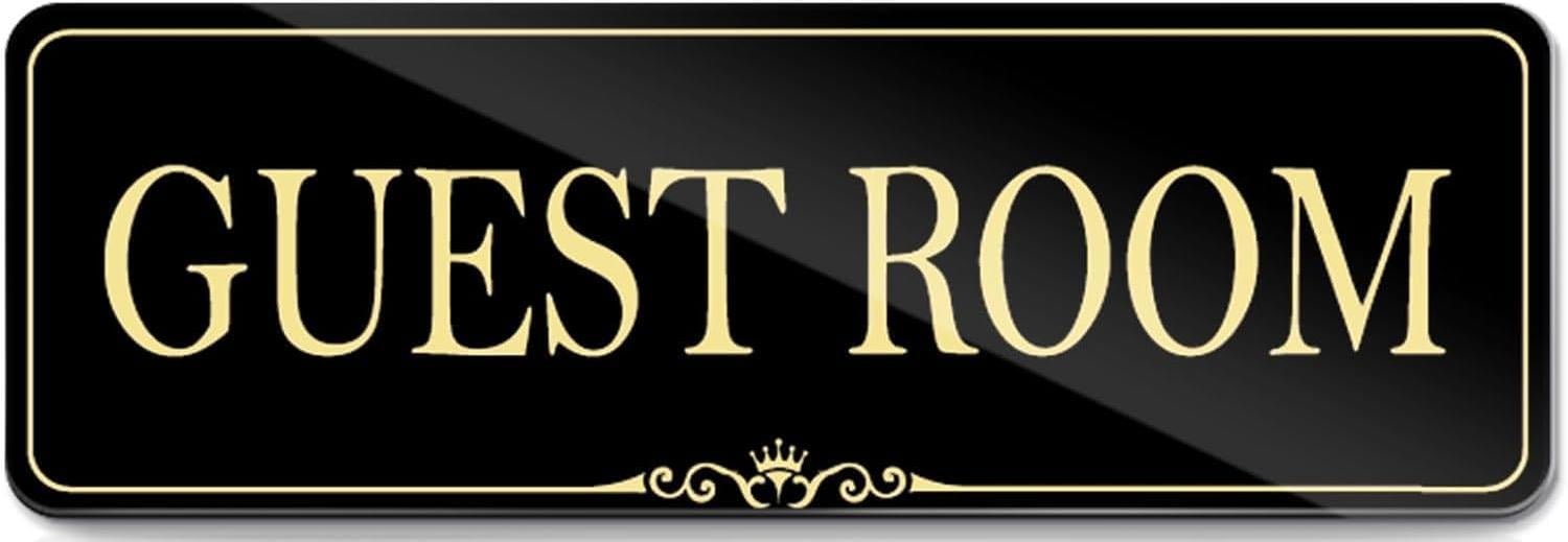 Acrylic Plastic Signs 3x8 Inch Guest Room Sign Acrylic Self Stick Door ...