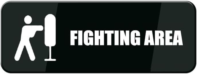 Acrylic Plastic Signs 3x8 Inch Gym Sign Fighting Area Sign Self ...