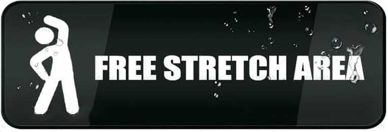 Acrylic Plastic Signs 3x8 Inch Gym Sign Free Stretch Area Sign Rounded ...