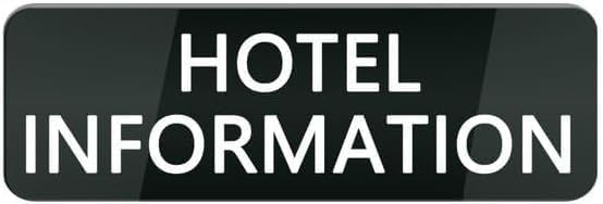 Acrylic Plastic Signs 3x8 Inch Hotel Information Sign For Front Door ...