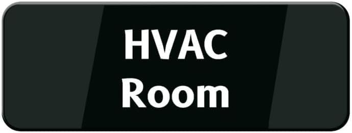 Acrylic Plastic Signs 3x8 Inch Hvac Room Door Sign Plastic Placard Back ...