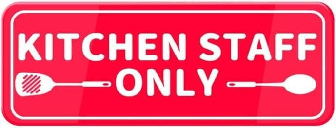 Acrylic Plastic Signs 3x8 Inch Kitchen Staff Only Signs Acrylic Warning ...