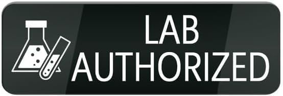 Acrylic Plastic Signs 3x8 Inch Lab Authorized Sign For Door Or Wall ...