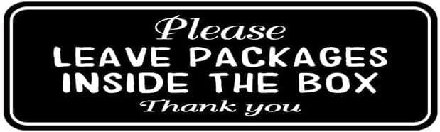 Acrylic Plastic Signs 3x8 Inch Leave Packages Inside The Box Acrylic ...