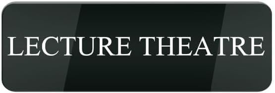 Acrylic Plastic Signs 3x8 Inch Lecture Theatre Sign For Door Or Wall ...