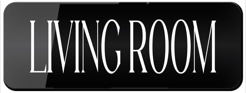 Acrylic Plastic Signs 3x8 Inch Living Room Door Sign Door Wall Window ...