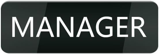 Acrylic Plastic Signs 3x8 Inch Manager Small Rectangular Sign For House ...