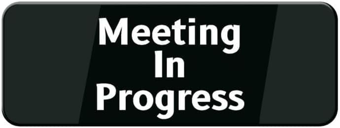 Acrylic Plastic Signs 3x8 Inch Meeting In Progress Sign Acrylic Warning ...